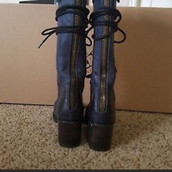 Freebird by Steven | Shoes | Free Bird Granny Boot In Navy Size6 | Poshmark